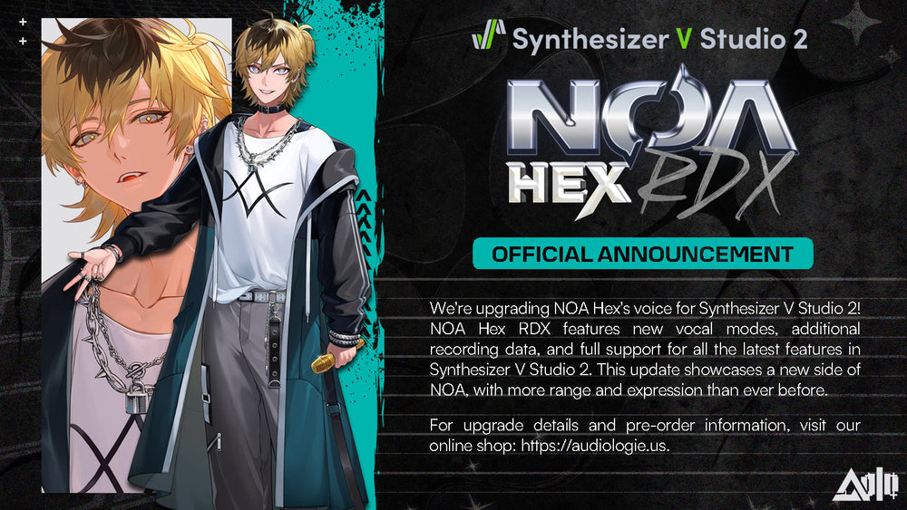 SYNTHESIZER V STUDIO 2 NOA Hex RDX + PRE-ORDER AND UPGRADE ACCESS INFO