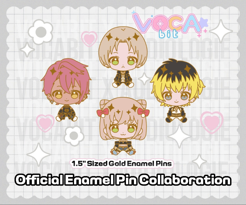 ANRI, JUN, NOA & ANDI Gold Plated 1.5" Enamel Pins + Bonus Gifts